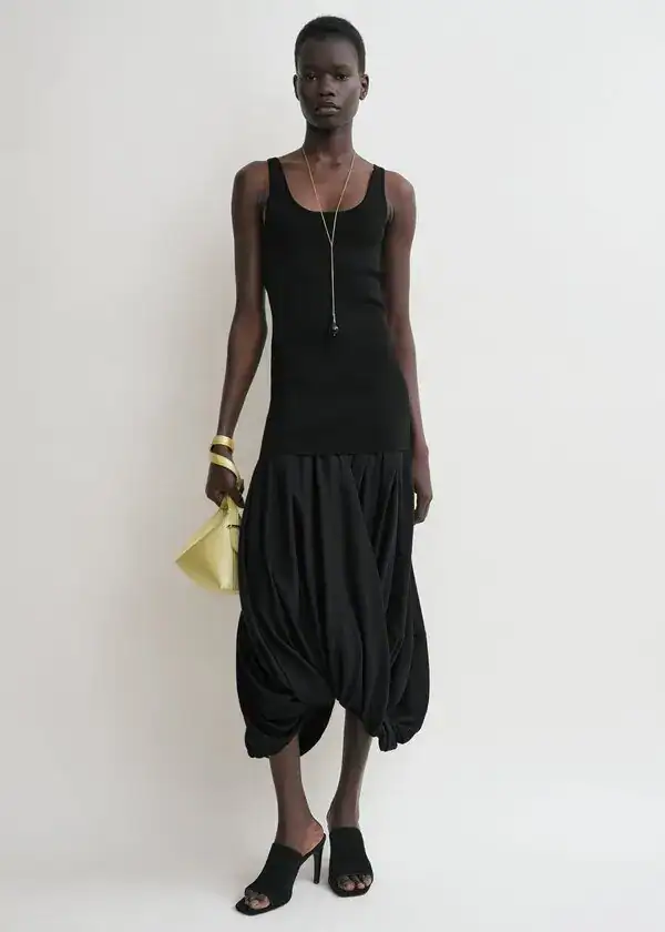 Toteme Cocoon Tank Dress - Black | Editorialist
