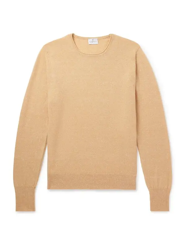 Kingsman Slim-fit Cashmere And Linen-blend Sweater