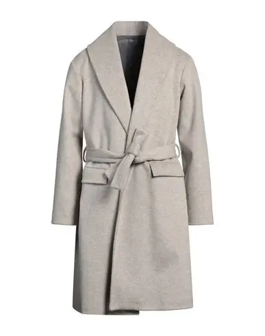TELA-N° Belted Brushed-felt Coat - Grey