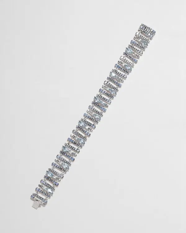 Alexis Bittar Archive Fine Sterling With Sapphire Spear Line Bracelet