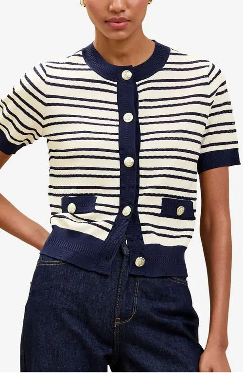 LIPSY Striped Short-sleeve Cardigan