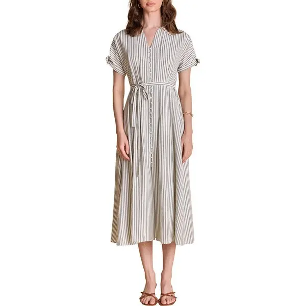 English Factory Striped Midi Shirtdress