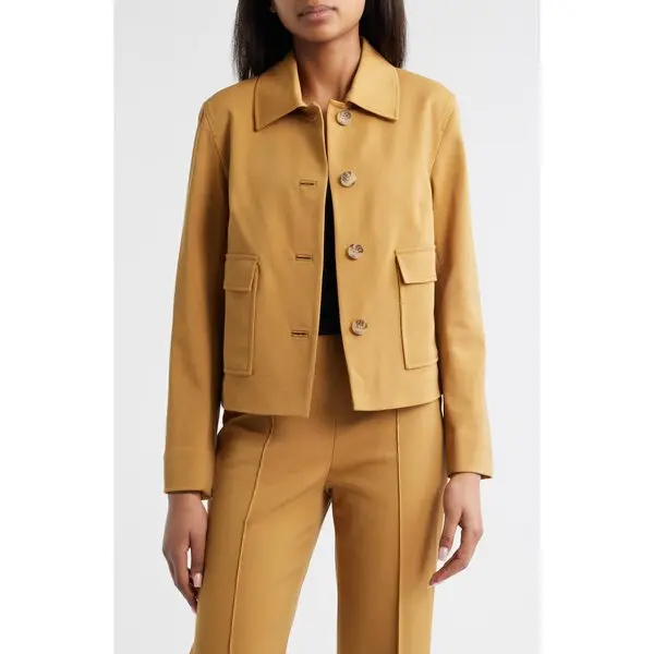 Anne Klein Double Weave Cotton Blend Jacket