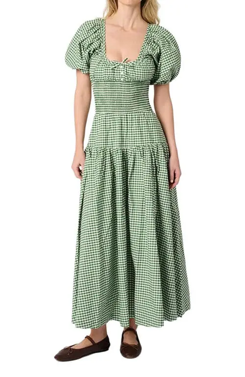 WeWoreWhat Smocked Waist Midi Dress