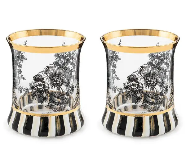 MACKENZIE-CHILDS Set Of 2 Tumbler Glasses