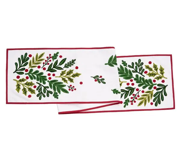 VALERIE PARR HILL Botanical Christmas Runner Valerie