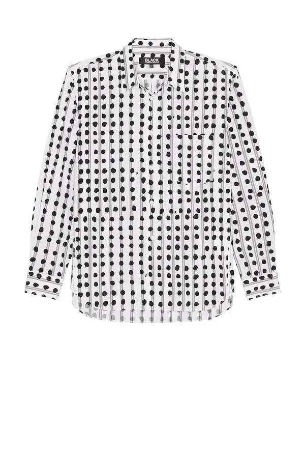 COMME DES GARCONS BLACK Stripe Filip Pagowaski Print Shirt In White