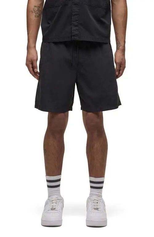 Hudson Jeans Cotton-blend Drawstring Shorts - Black Slate