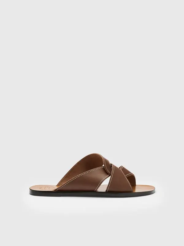 ATP ATELIER Allai Leather Flat Sandals