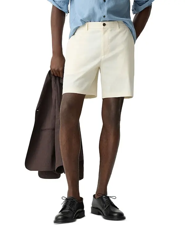 Theory Curtis Drawstring Linen Shorts - Eggshell