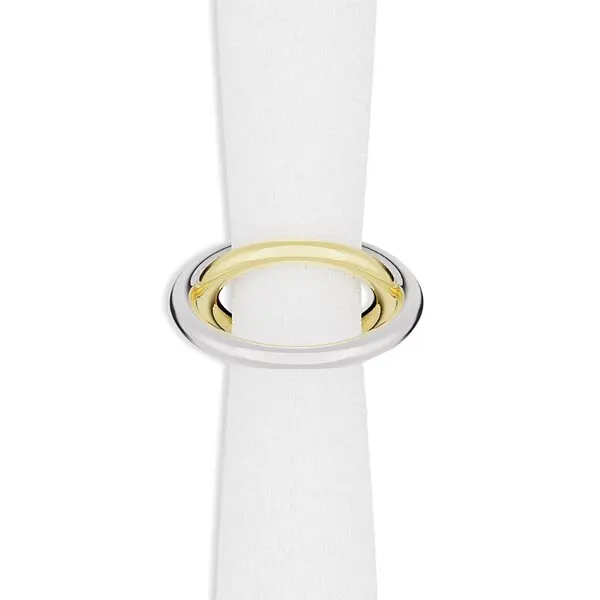 ANNA NEW YORK Ring Napkin Rings, Set Of 4 - Silver And Gold