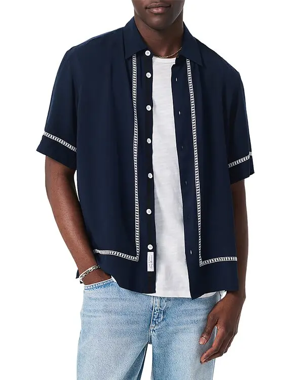 Rag & Bone Dalton Embroidered Shirt - Bluez