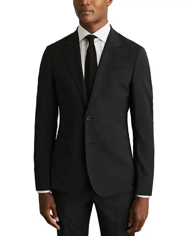 REISS Promise Plain Weave Blazer - Black