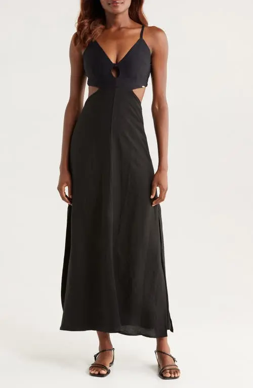 BOAMAR Joyful Cutout Cover-up Dress - Black