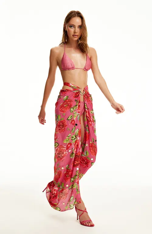 LUNA B Floral Print Skirt