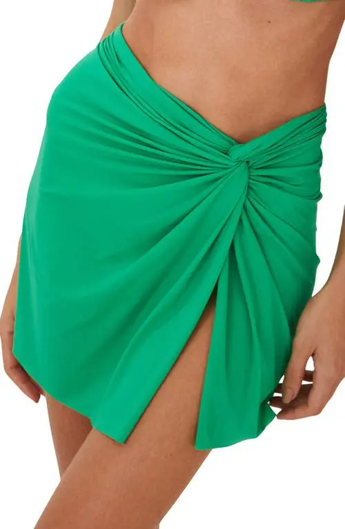 VIX PAULA HERMANNY Karen Twist Cover-up Miniskirt - Green
