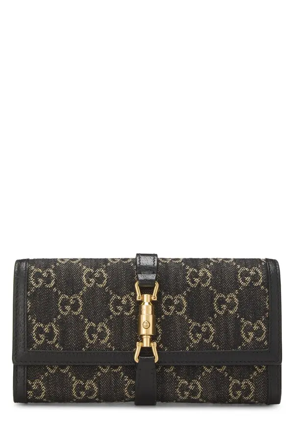 Gucci Gg Denim Jackie 1961 Wallet On Chain