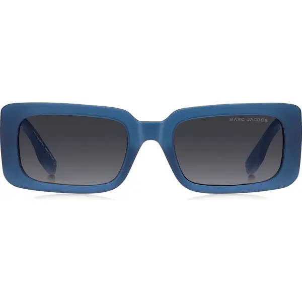 Marc Jacobs 53mm Rectangular Sunglasses - Matte Blue