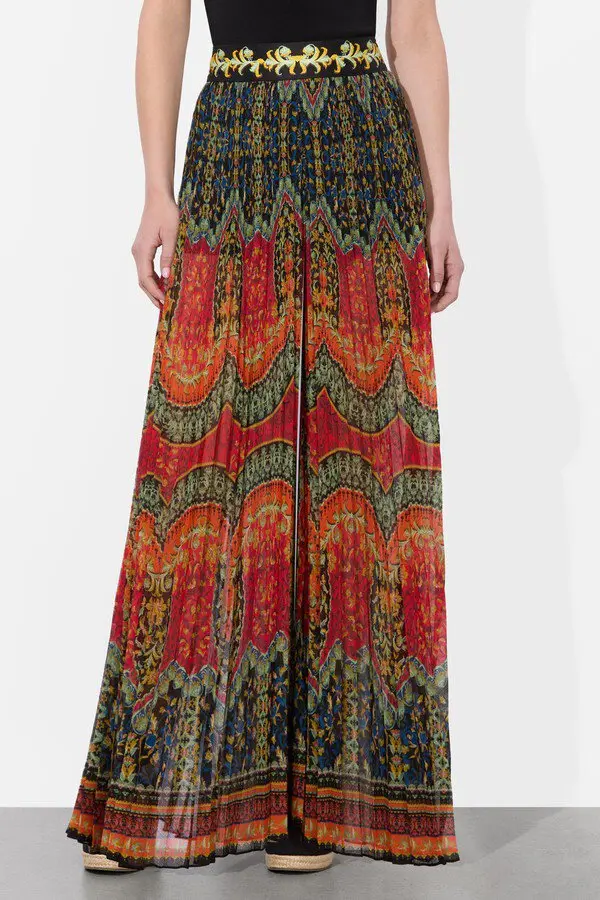 Alice + Olivia Copen Pleated Wide Leg Pant