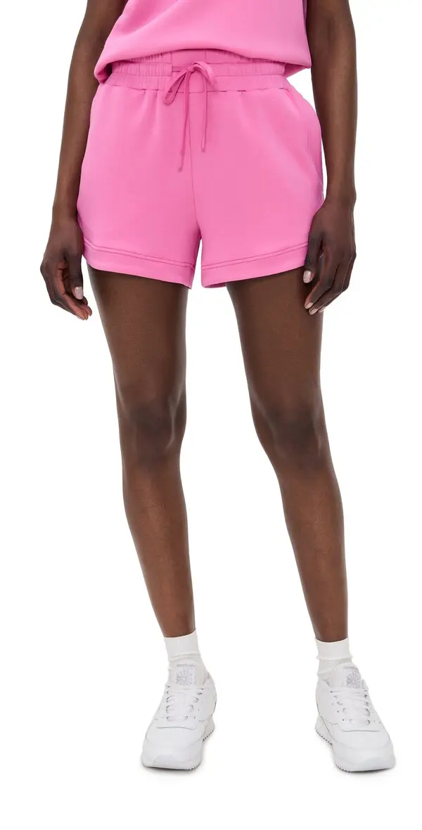 Varley Ollie High-rise Shorts - Ibis Rose