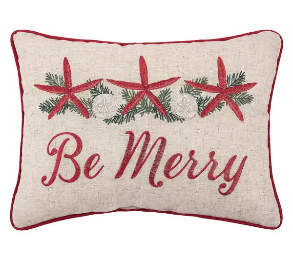 VALERIE PARR HILL Be Merry Starfish Pillow Valerie