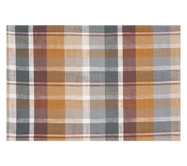 VALERIE PARR HILL Aspen Plaid Placemat Set Of 6 Valerie