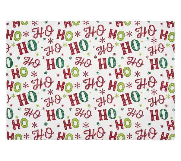 VALERIE PARR HILL Ho Ho Ho Placemat Set Of 6 Valerie