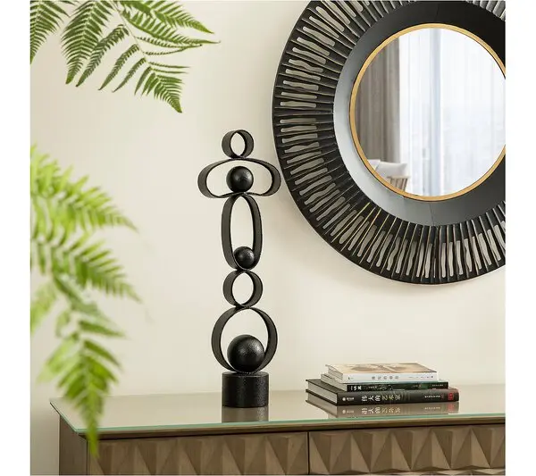 GLITZHOME 26' H Modern Abstract Metal Sculpture Table Decor