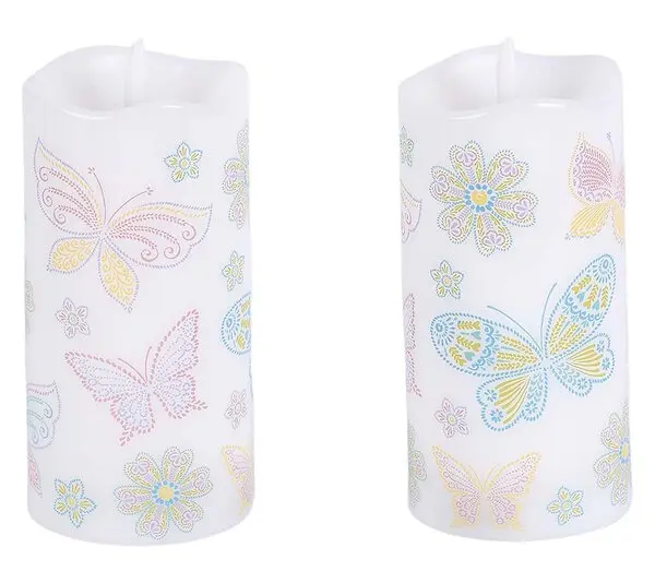 TEMP-TATIONS As Is Seasonal S/2 6'fiberoptic Candles