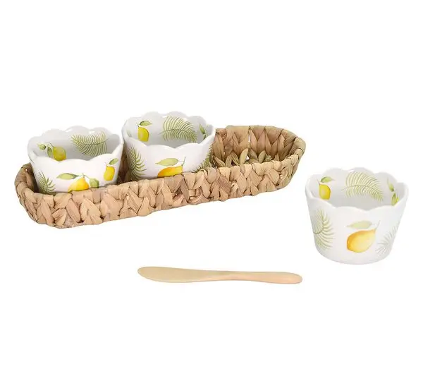 TEMP-TATIONS As Is Seasonal Tidbit Dishes In Basket W/spread