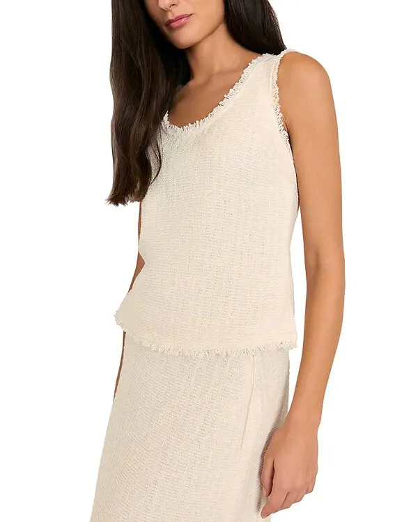 Whistles Lucie Boucle Tank Top - Ivory