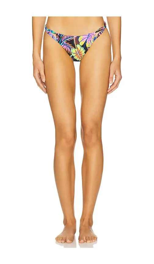 Luli Fama Neon Nights Cut Out Moderate Bikini Bottom