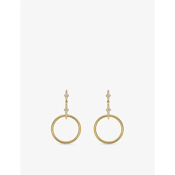 Astley Clarke 18ct Yellow Vermeil And Sapphire Hoop Earrings