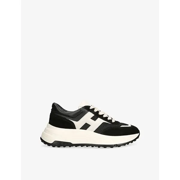 Hogan H 669 Suede And Leather Low-top Trainers