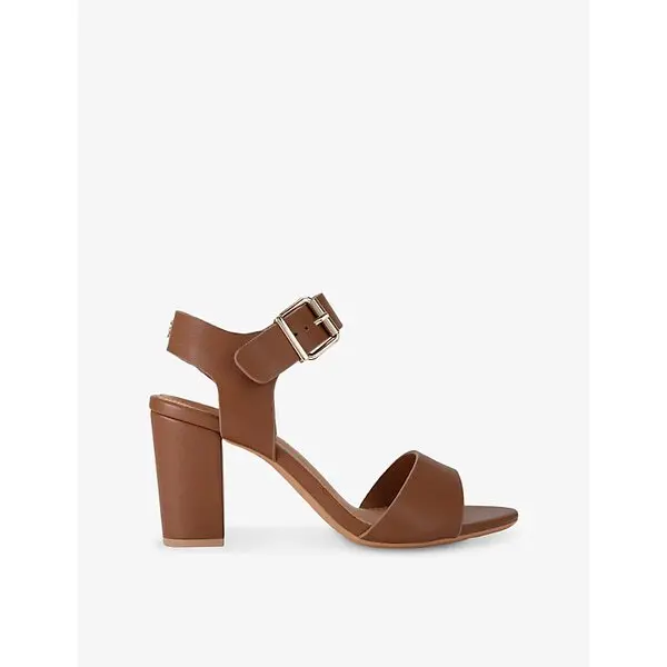 Kurt Geiger Sutton Faux-leather Heeled Sandals - Tan