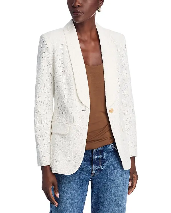 Elie Tahari Eyelet Embroidered Blazer
