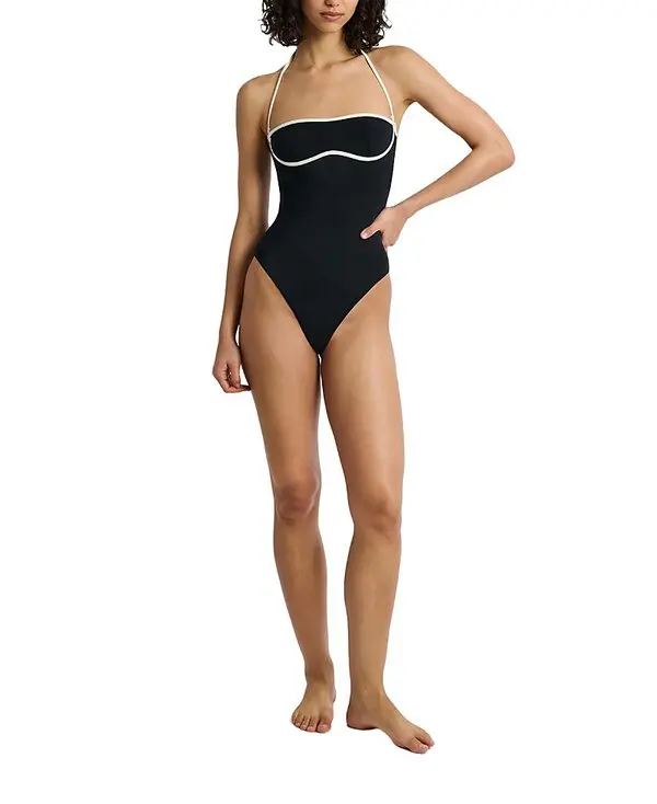 Onia Thea One-piece Swimsuit - Black/egret