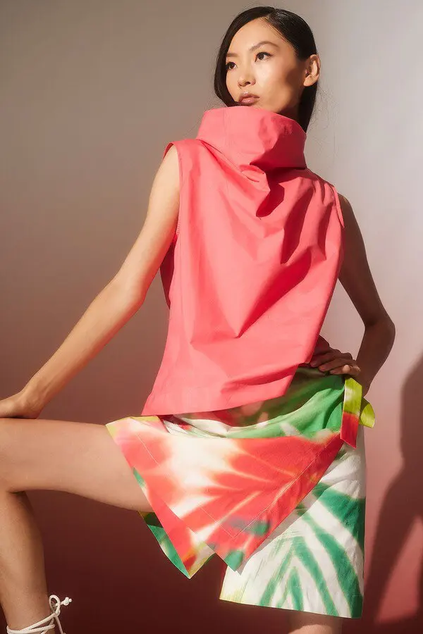 Natori Usami Cotton Wrap Skort