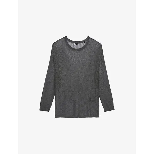 The Kooples Relaxed-fit Metallic Knitted Jumper