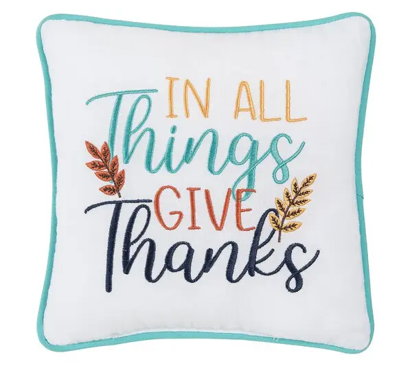 VALERIE PARR HILL In All Give Thanks Pillow Valerie