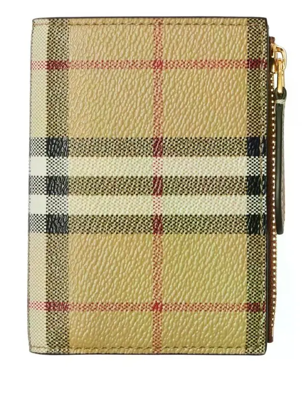 Burberry Small Check-print Bi-fold Wallet - Neutrals