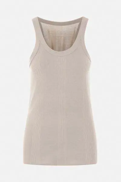 QUIRA Sleeveless Knit Top - Beige