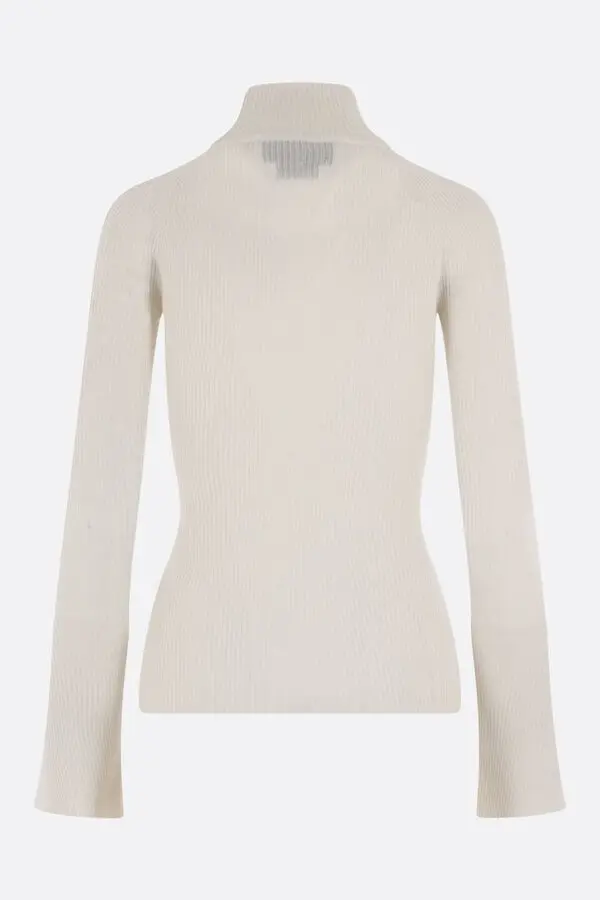 SA SU PHI Turtleneck Ribbed Knit Top