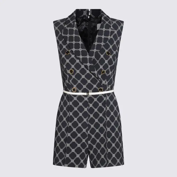 Elisabetta Franchi Belted Jumpsuit - Nero/burro