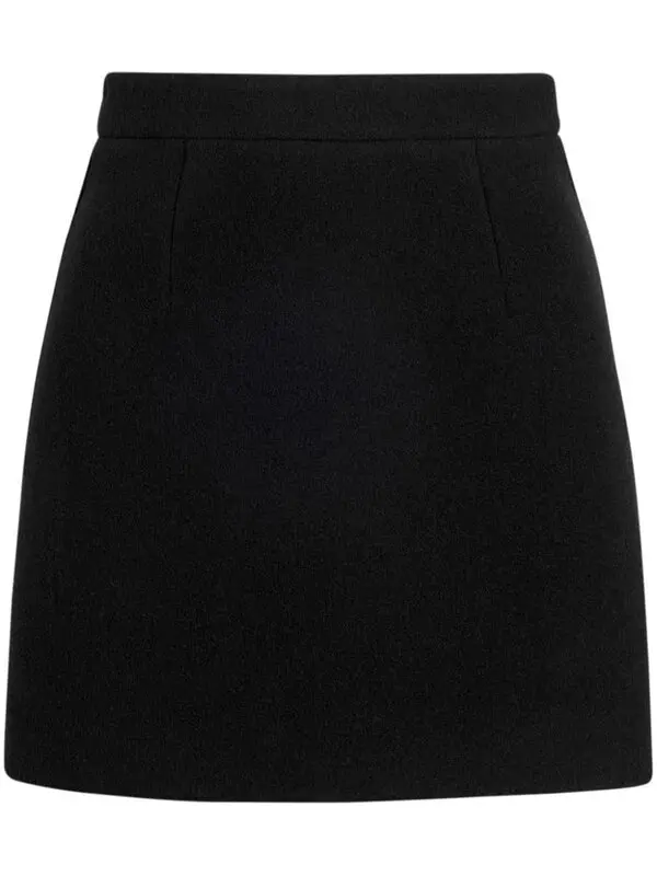 Patou Mid-rise Thigh-length Skirt - Black