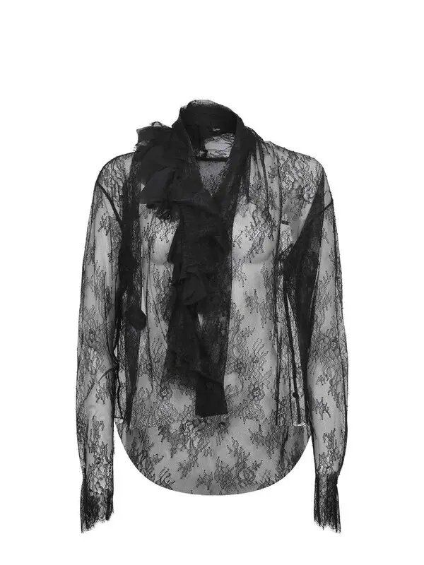 Alberta Ferretti Lace Shirt - Black