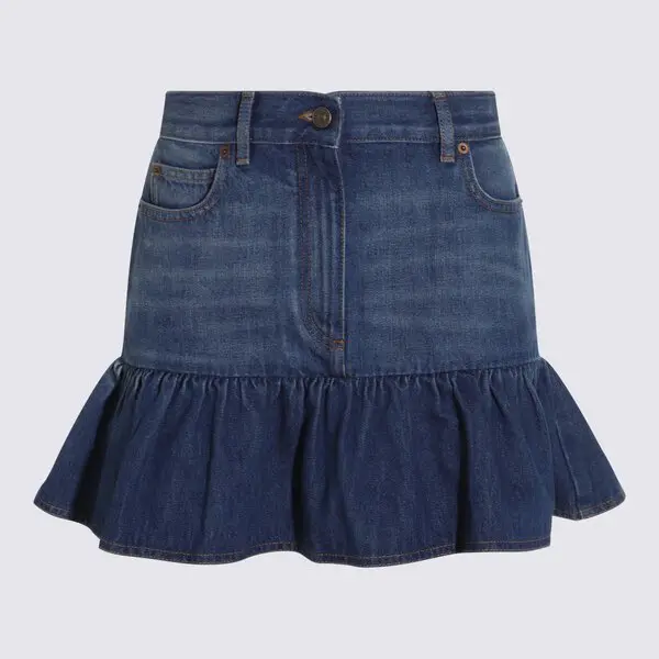Valentino Garavani Denim Mini Skirt