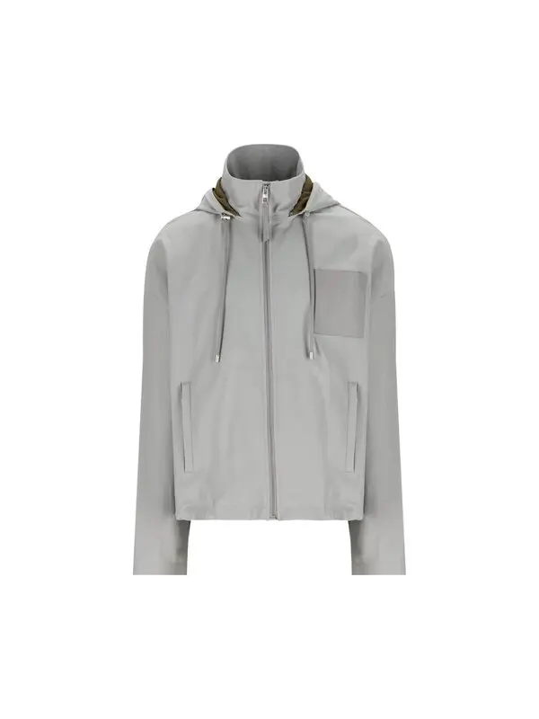 Loewe Cotton Hooded Jacket - Gray