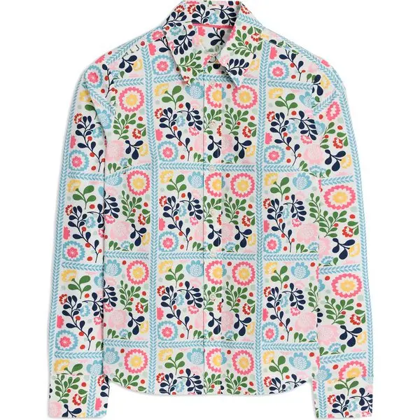 Boden Floral Cotton Button-up Shirt
