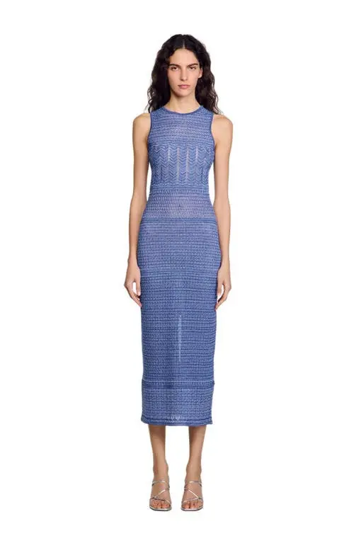 aje crescent knit midi dress Aje Drop Shoulder Knit Maxi Dress main image 0